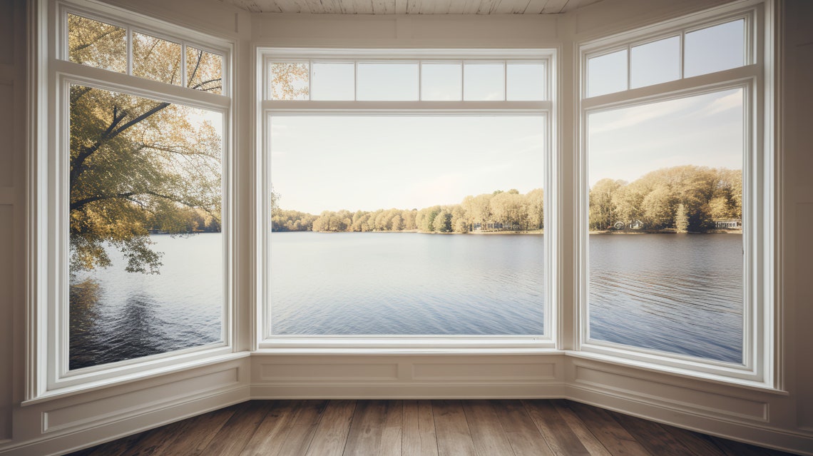 Window to a Lake Virtual Background | 5 Zoom Virtual Backgrounds | Backdrop | Office Background ...