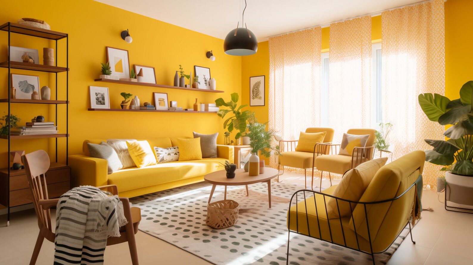 Yellow Home Office Virtual Background | 5 Zoom Virtual Backgrounds ...