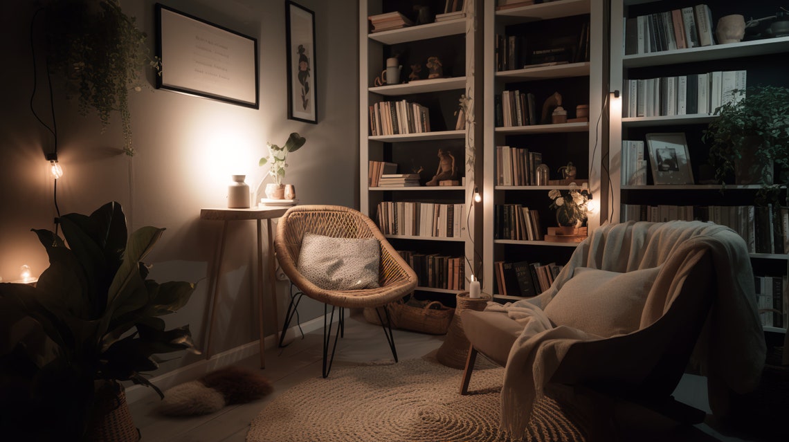 Reading Nook Virtual Background | 5 Zoom Virtual Backgrounds | Backdrop ...