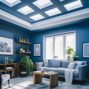 Blue Home Office Virtual Background | 5 Zoom Virtual Backgrounds ...