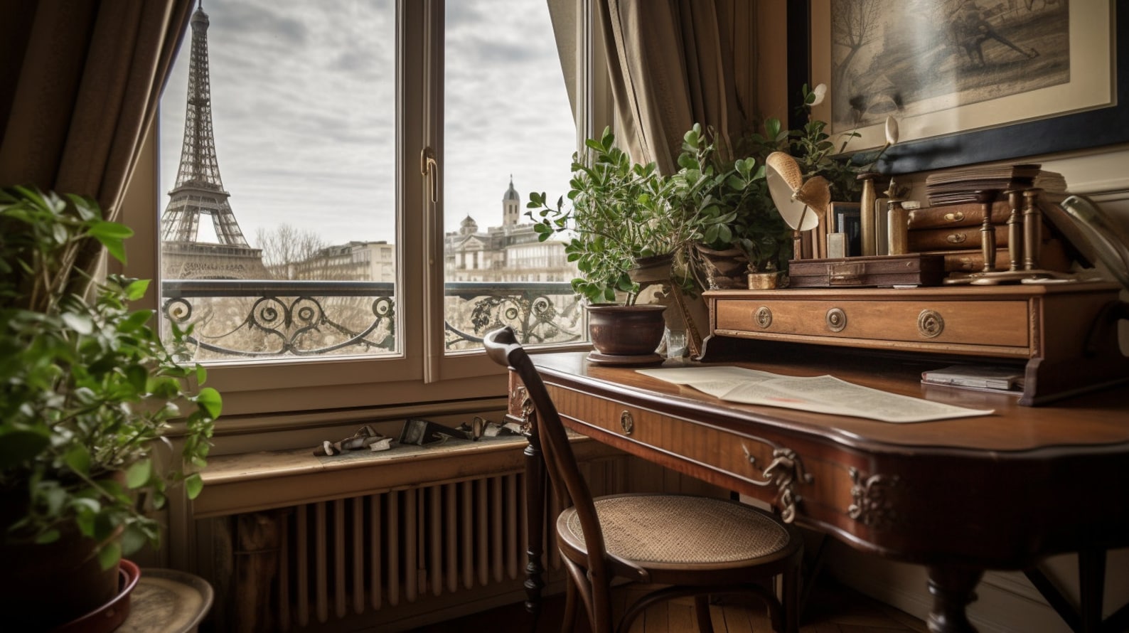 Paris - 6 Zoom Virtual Backgrounds | Backdrop | Office Background ...