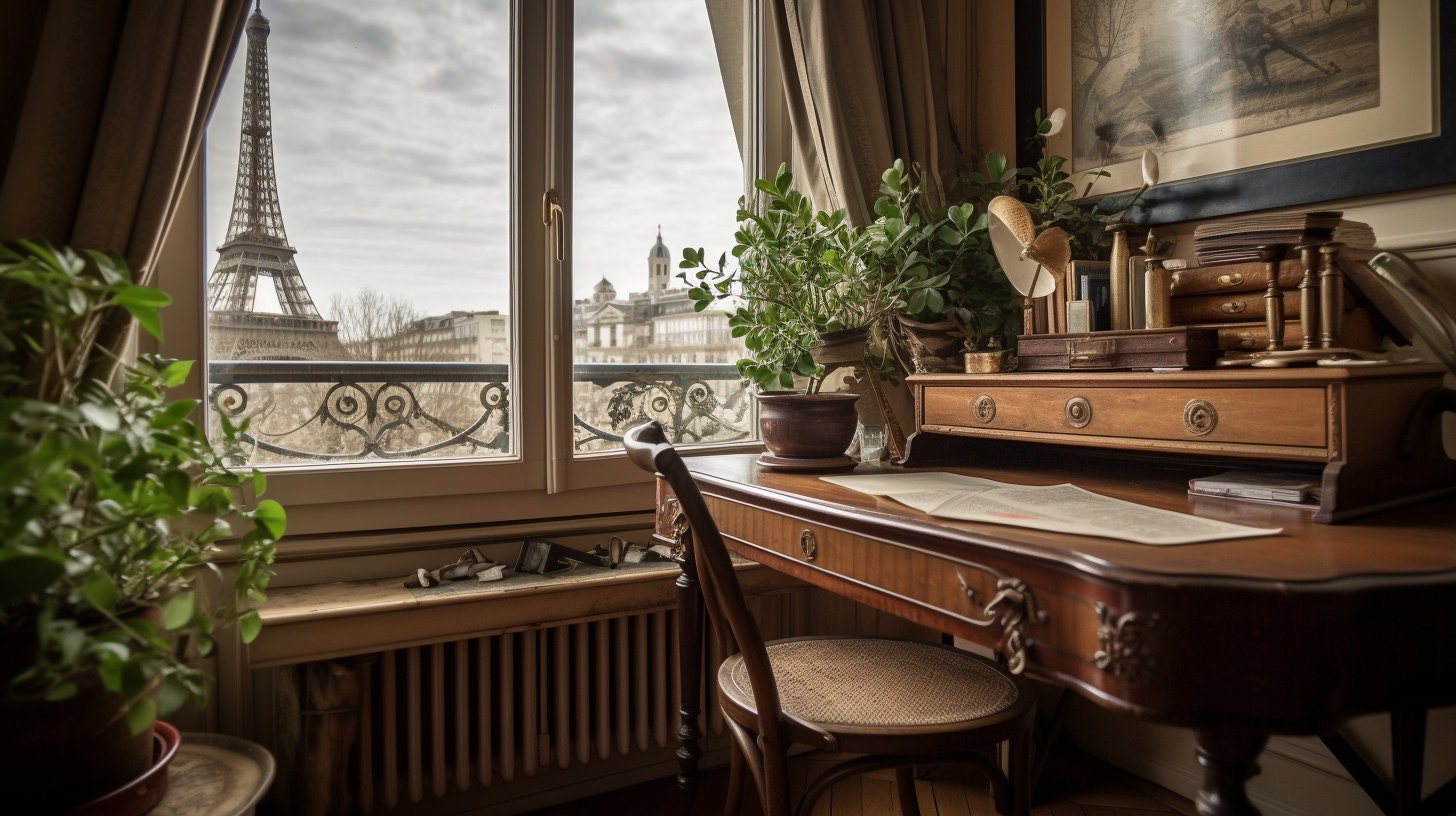 Paris - 6 Zoom Virtual Backgrounds | Backdrop | Office Background ...