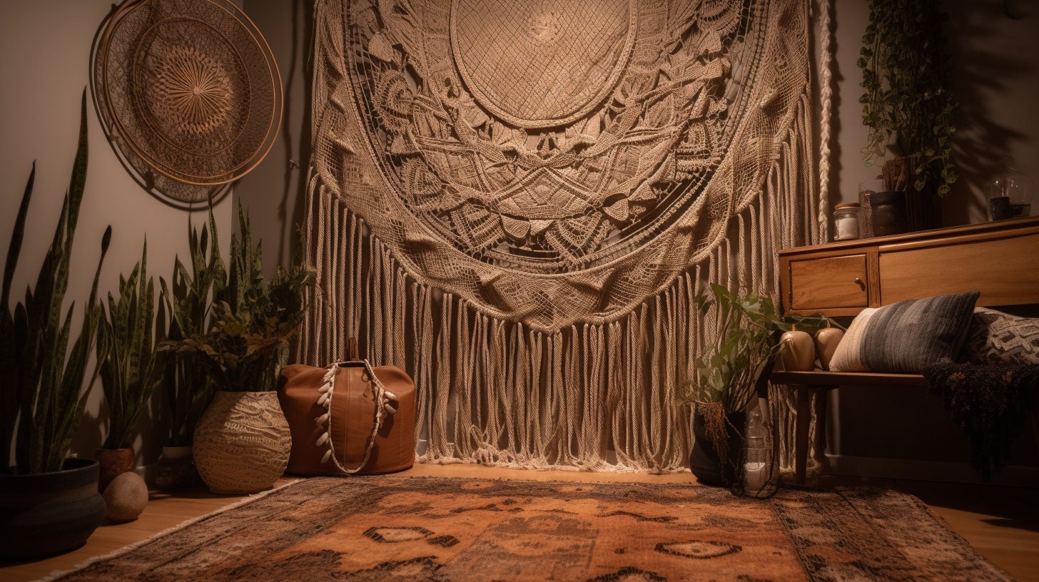 Boho-inspired Virtual Background 4 Zoom Virtual Backgrounds Backdrop ...