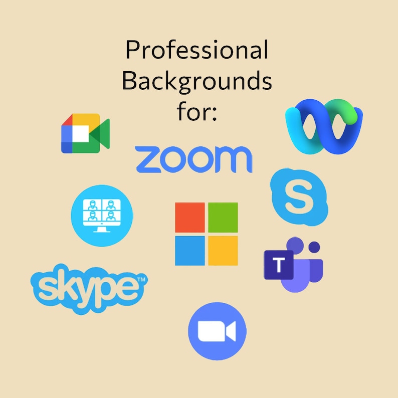 Botanical Office Virtual Background | 4 Zoom Virtual Backgrounds ...