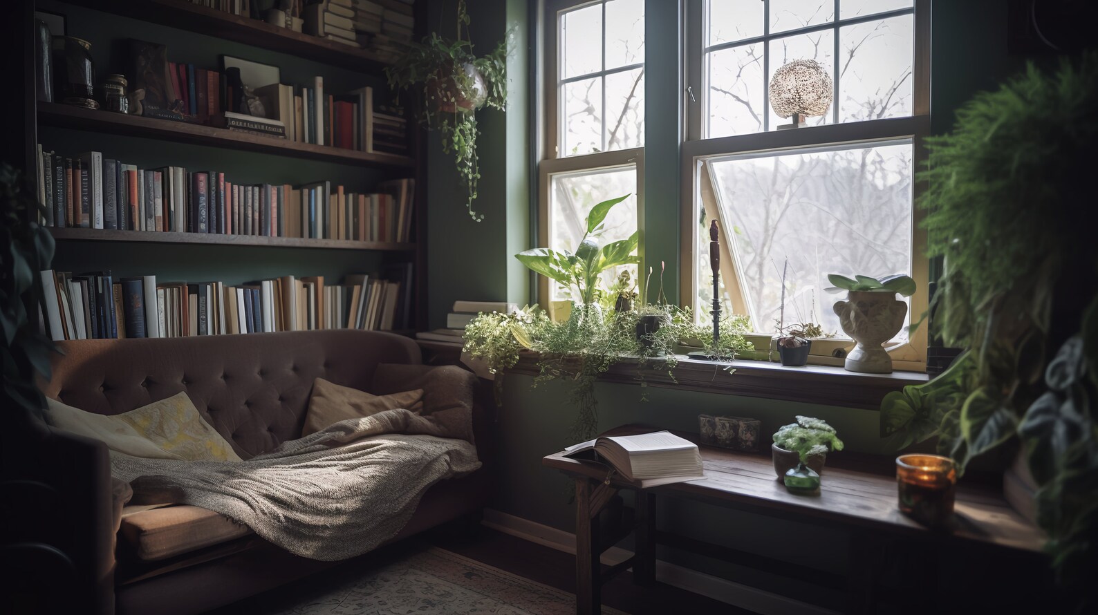 Reading Nook Virtual Background | 5 Zoom Virtual Backgrounds | Backdrop ...