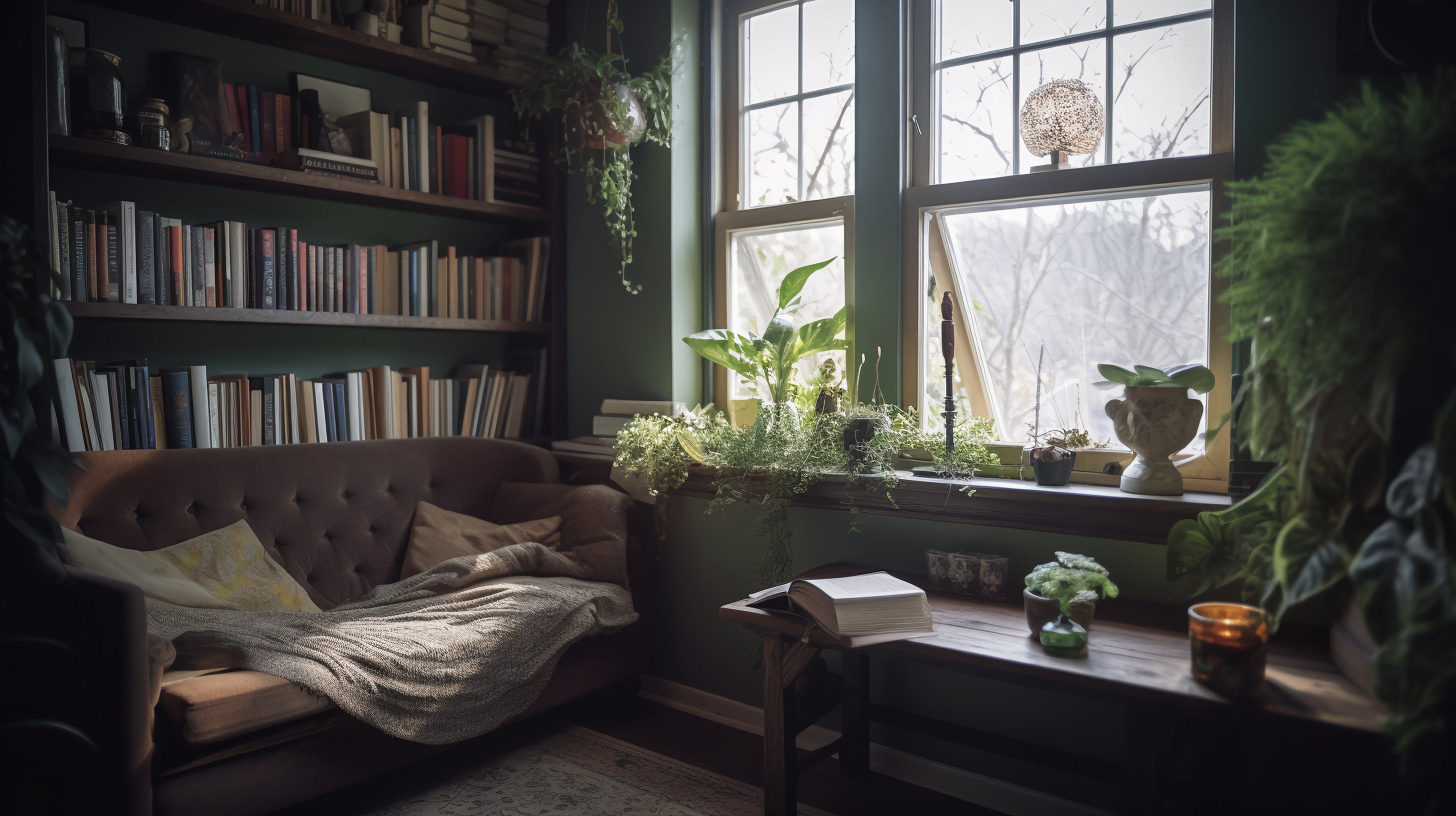 Reading Nook Virtual Background | 5 Zoom Virtual Backgrounds | Backdrop ...