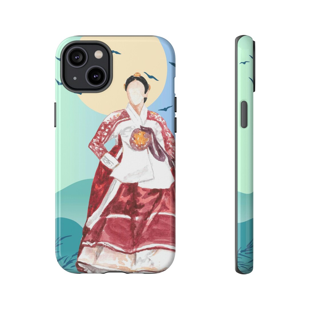 Korean Hanbok Watercolor Landscape Zen Spiritual Phone Case - Etsy