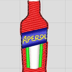 Aperol Aperitif Bottle Embroidery File, Aperol Flasche Stickdatei ...