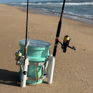2 Fishing Rod Holder for YETI Loadout Bucket, Aluminum Frame, USA Made ...