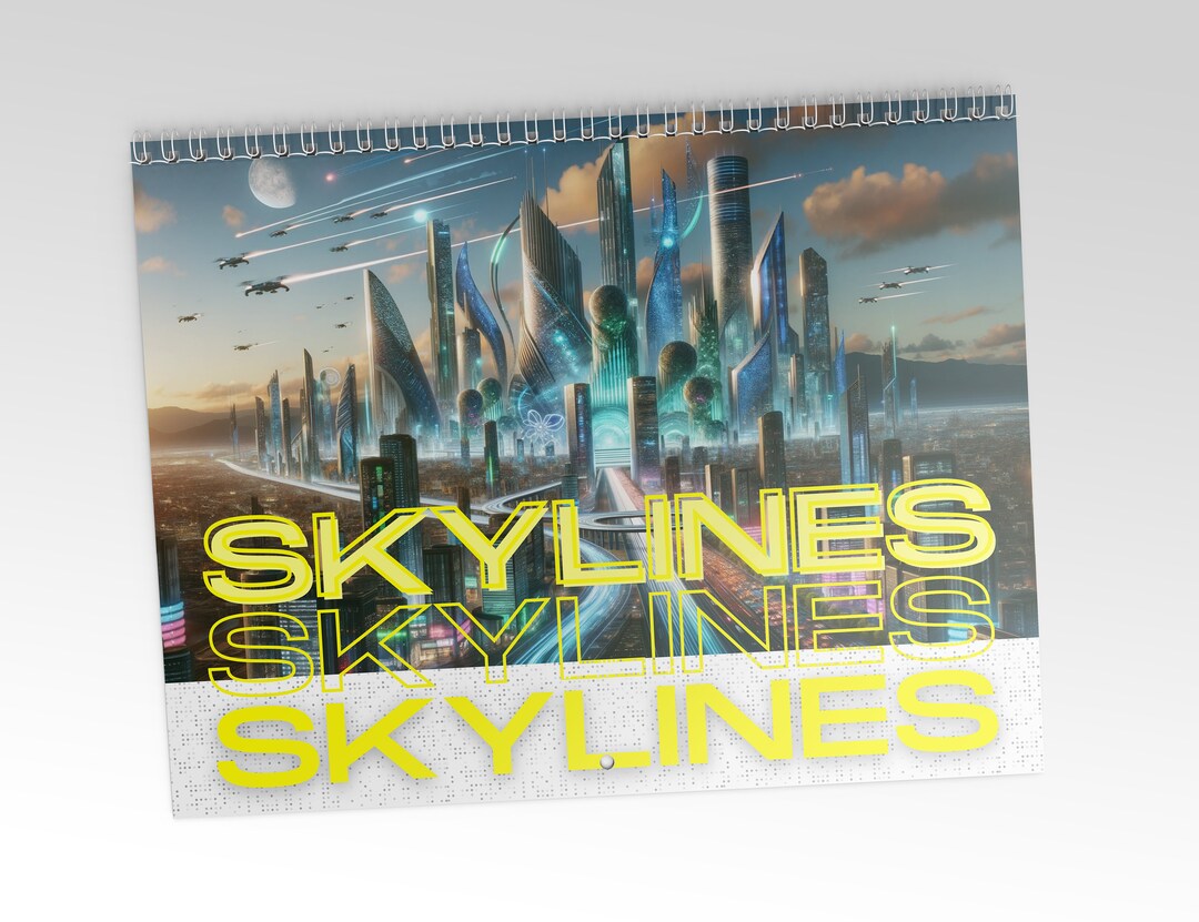 Futuristic Skylines Wall Calendar 2024 Calendar Skylines - Etsy