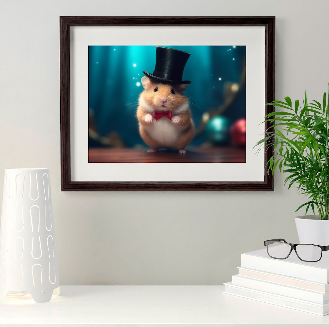 INSTANT DOWNLOAD, Printable Hamster Wall Art, Cute Hamster Print ...
