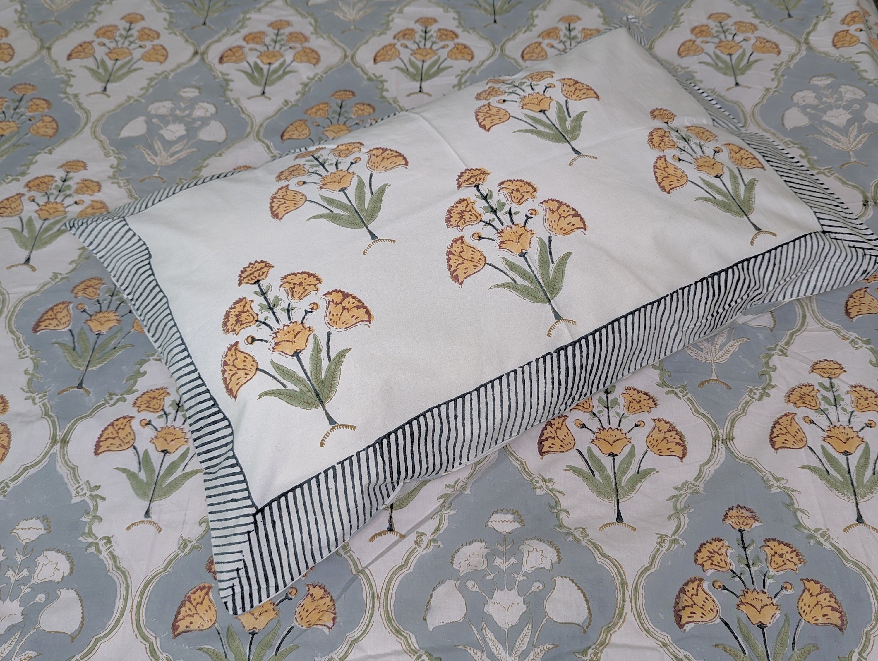 Colorful Hand Block Printed Elegant King Size Bedding Sheet - Etsy
