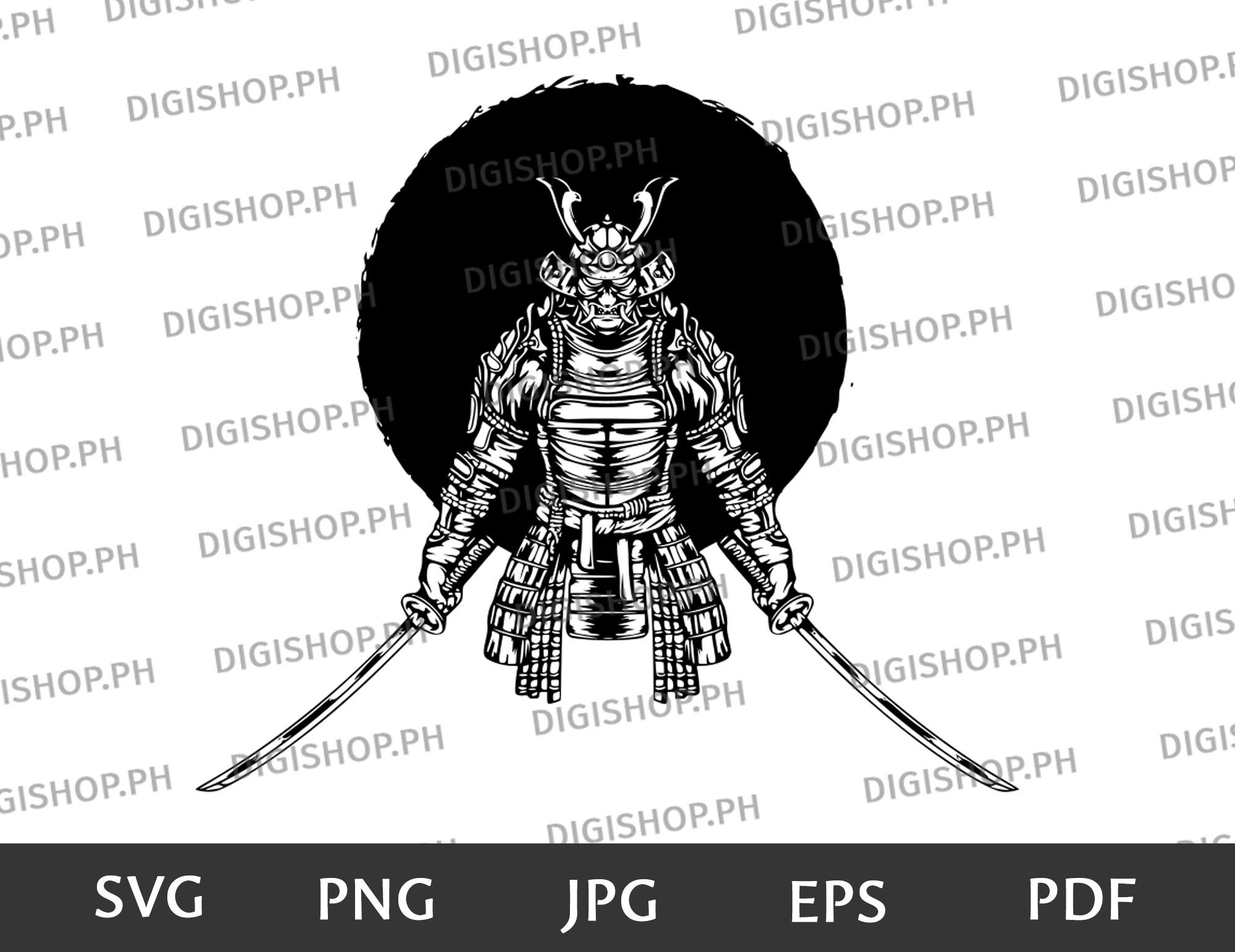 Samurai Vector Svg Png Jpg Pdf and Esp. Instant Download - Etsy Hong Kong