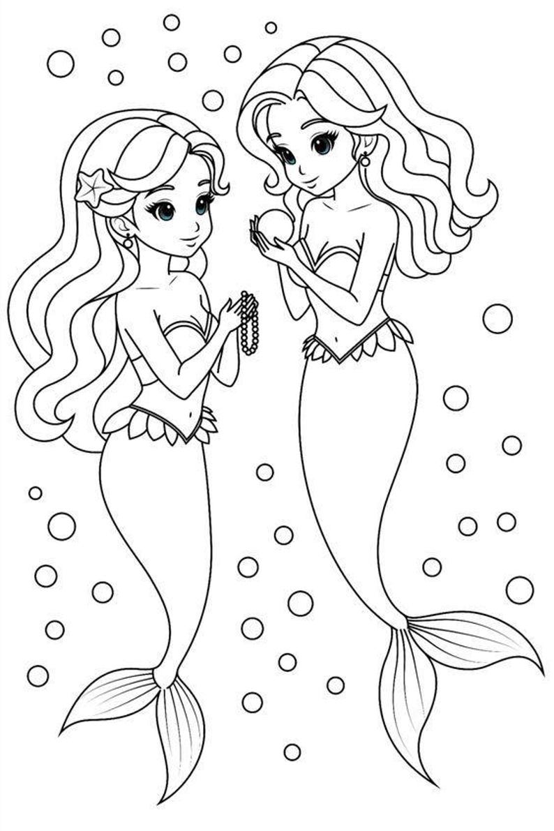 Pre School Mermaid Coloring Pages for Preschool Kids | Fun & Creative ...