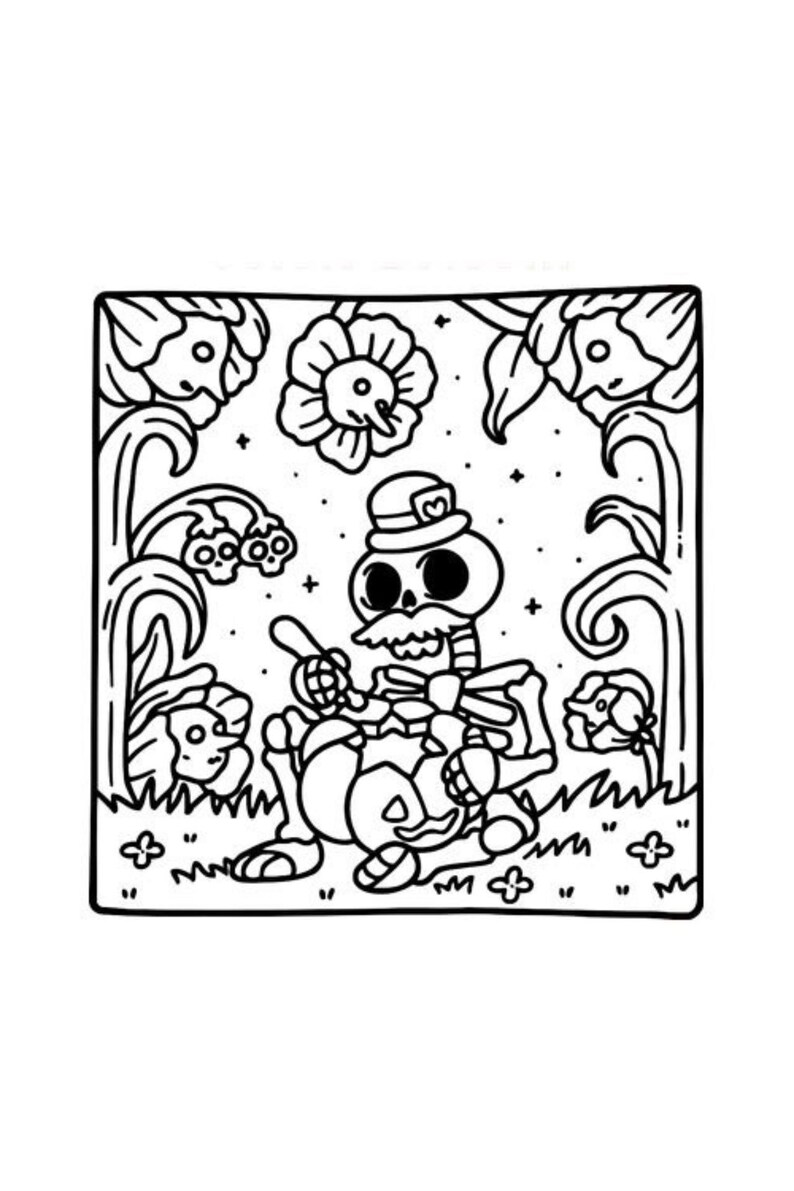 Spooky Cutie Coloring Page | Adorable Creepy Creatures for Fun ...