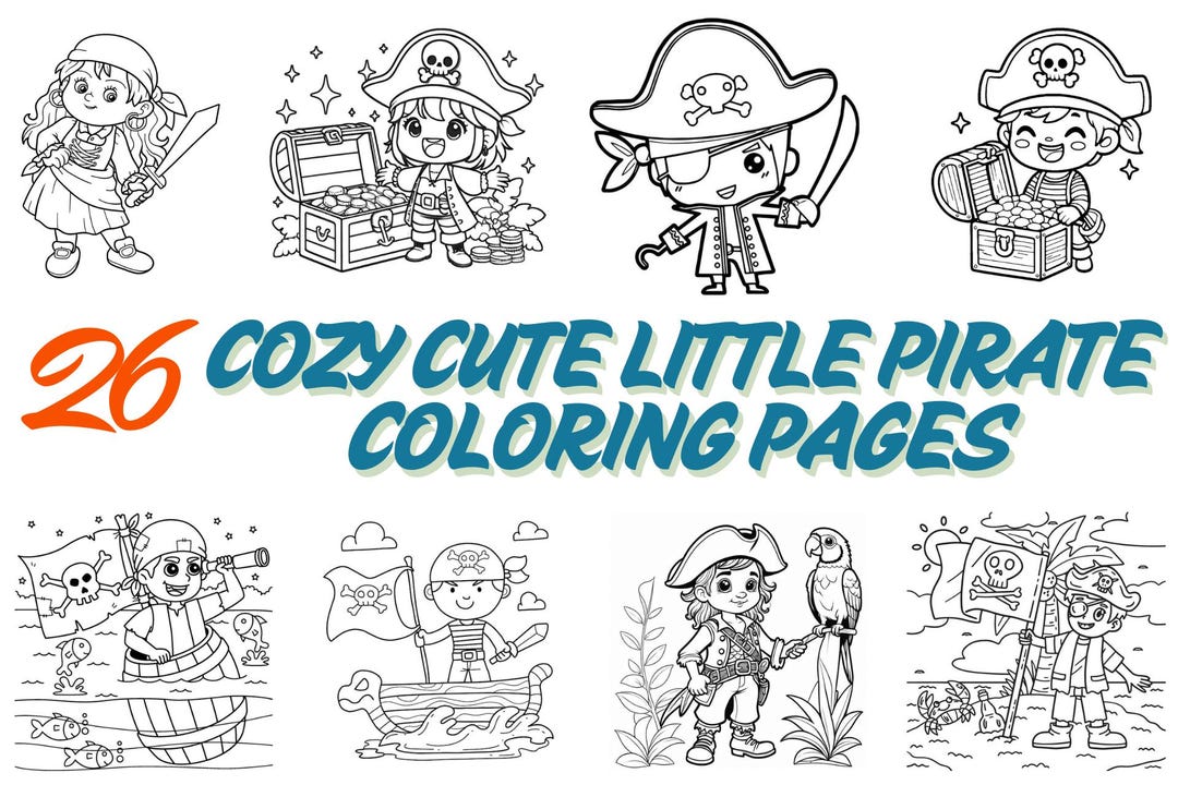 Spooky Cozy Cute Little Pirate Coloring Pages | Kids Halloween Fun ...