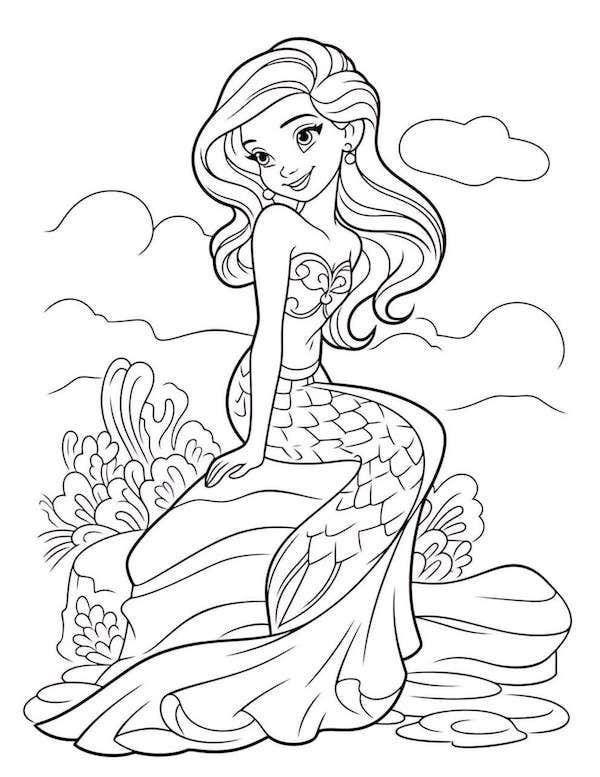 Pre School Mermaid Coloring Pages for Preschool Kids | Fun & Creative ...
