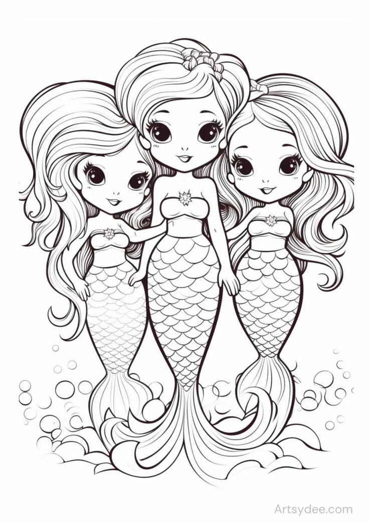 Pre School Mermaid Coloring Pages for Preschool Kids | Fun & Creative ...