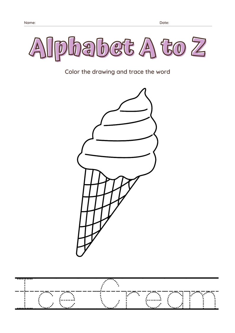Alphabet Learning Worksheets | Preschool & Kindergarten Printable ...