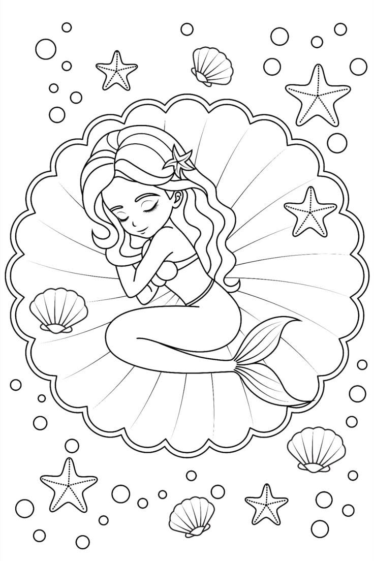 Pre School Mermaid Coloring Pages for Preschool Kids | Fun & Creative ...