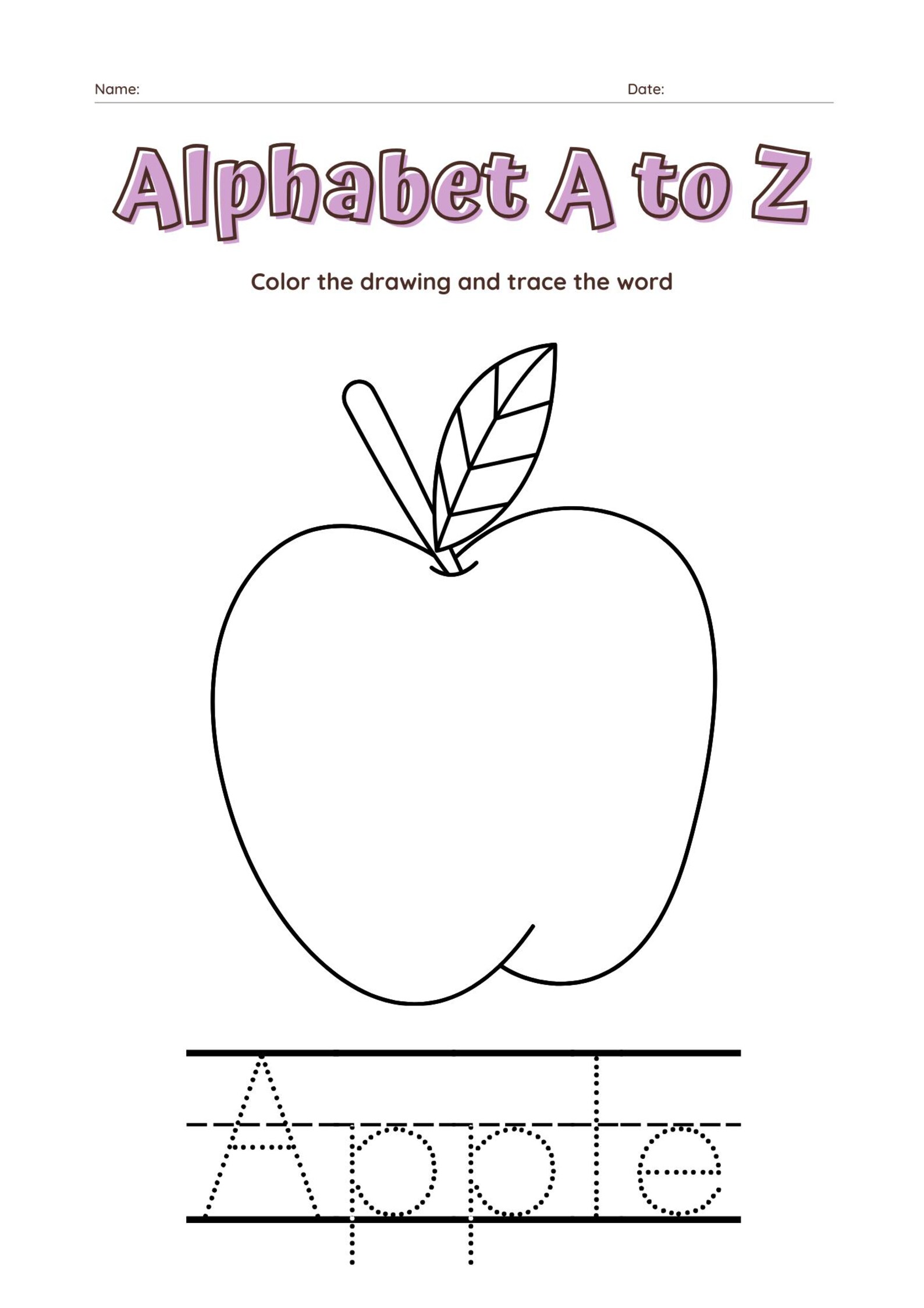 Alphabet Learning Worksheets | Preschool & Kindergarten Printable ...