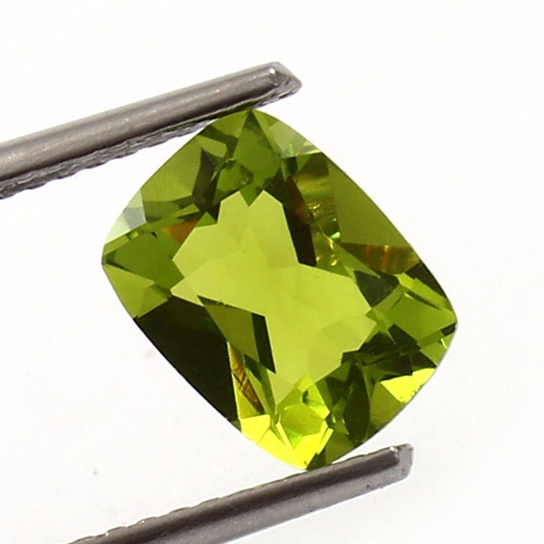 Peridot Cushion Cut- Peridot Stone- Calibrated Peridot- Faceted Peridot ...
