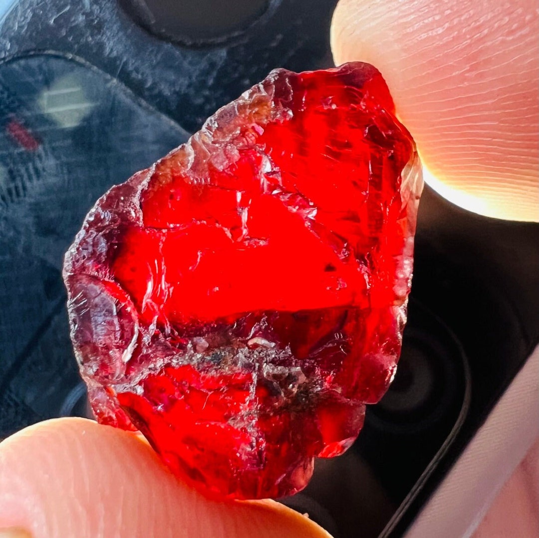 34 Cts Large Raw Natural Garnet Stone 100% Natural Red Garnet Rough Stone Untreated January ...