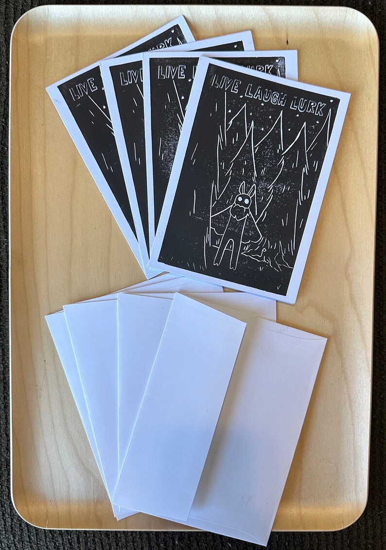 Live Laugh Lurk Mothman Stationary Set - Etsy