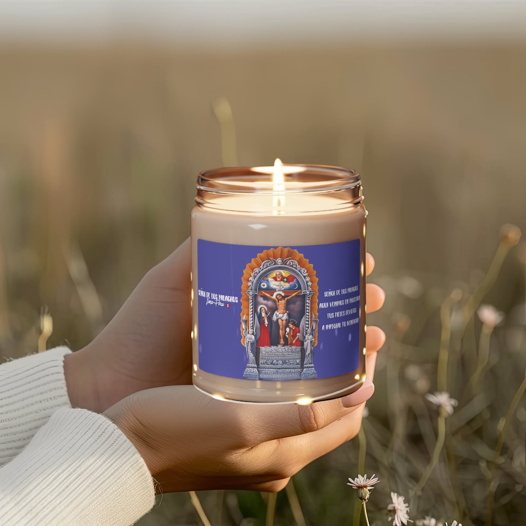 Señor De Los Milagros Candle: Peruvian Scented Soy Candle - Etsy