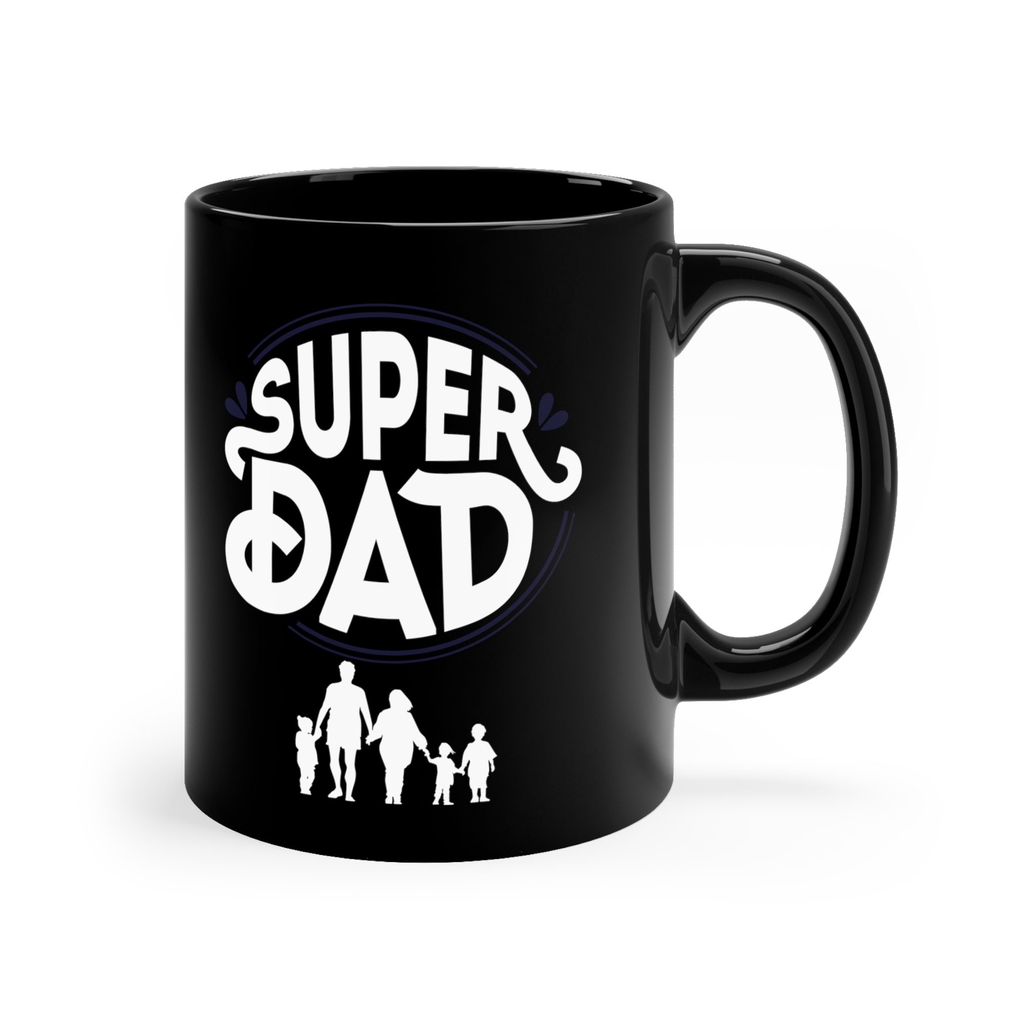 Super Dad Black Mug, Best Dad Ever Coffee Cup, Perfect for Father's Day ...