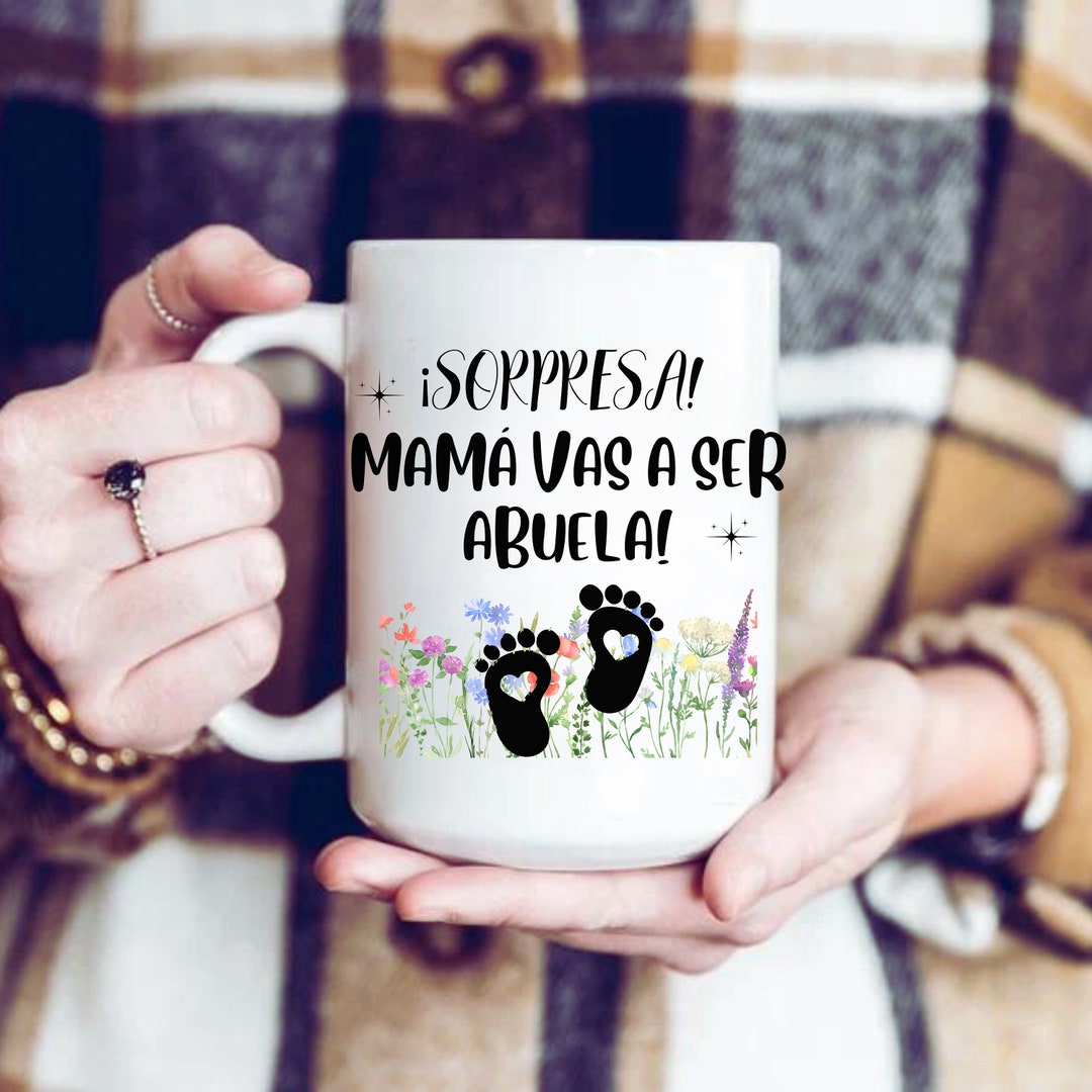 Abuela Baby Announcement Mug: Spanish Pregnancy Reveal Gift - Etsy