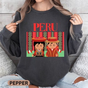 Peruvian Sweater With Peruvian Map Design, Peruana, Latina Shirt, Peru ...