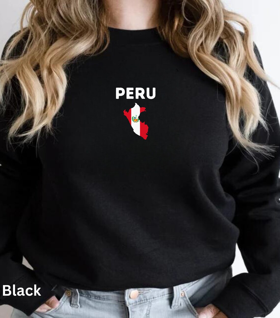 Peru Sweatshirts, Map of Peru Sweatshirt, Peruvian Sweatshirts, Polera ...