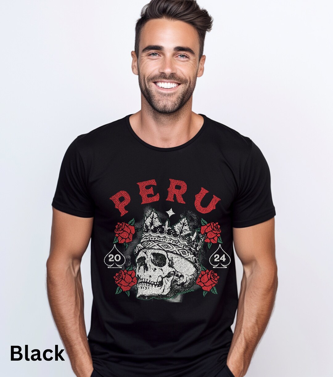 Peruvian Skull Shirt, Peru Shirt, Peruana, Peru Skeleton, Peruvian ...