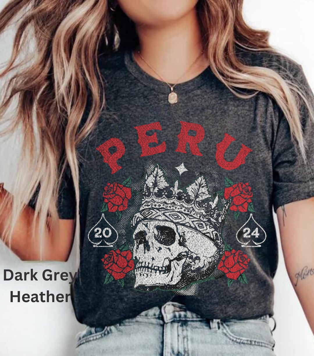 Peruvian Skull Shirt, Peru Shirt, Peruana, Peru Skeleton, Peruvian ...