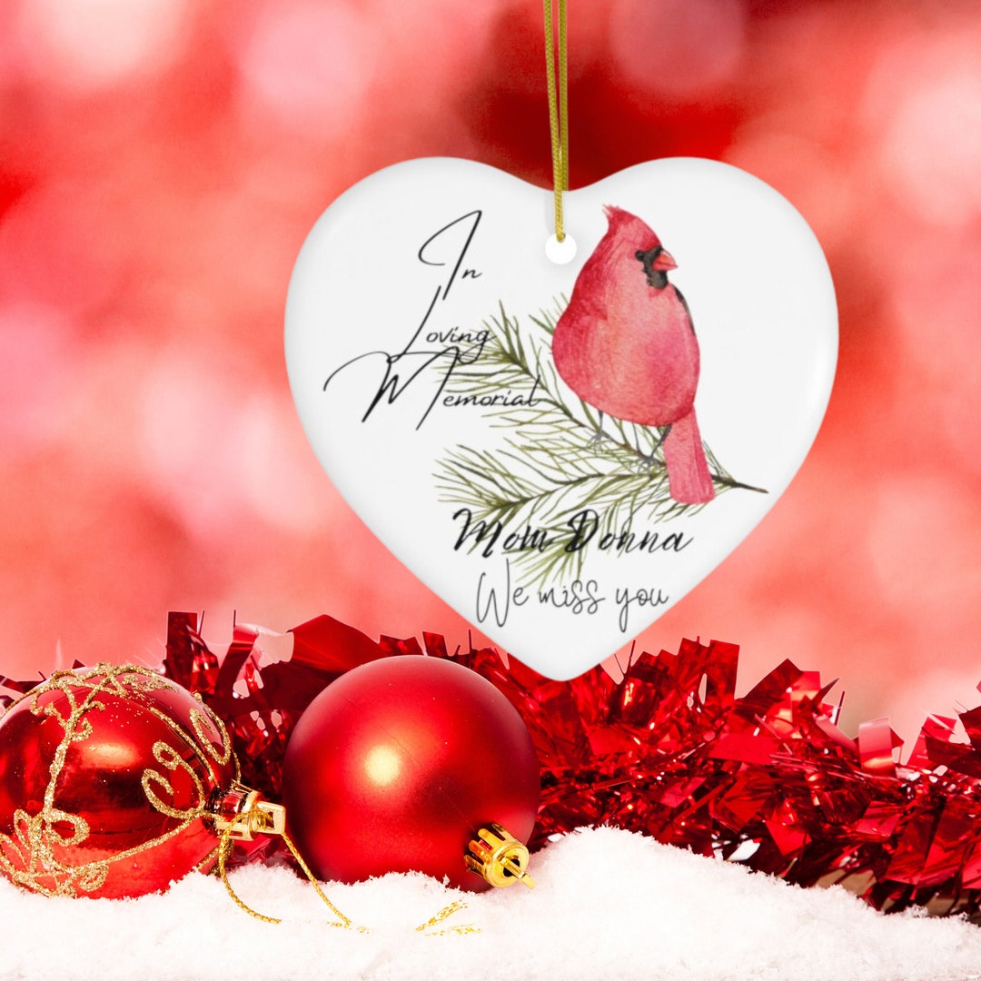 Red Cardinal in Heaven Memorial Ornament, in Loving Memorial Ornament ...
