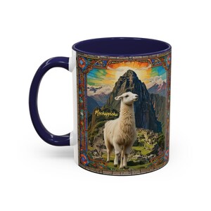 Machu Picchu Llama Mug: Colorful Peruvian Coffee Cup - Etsy