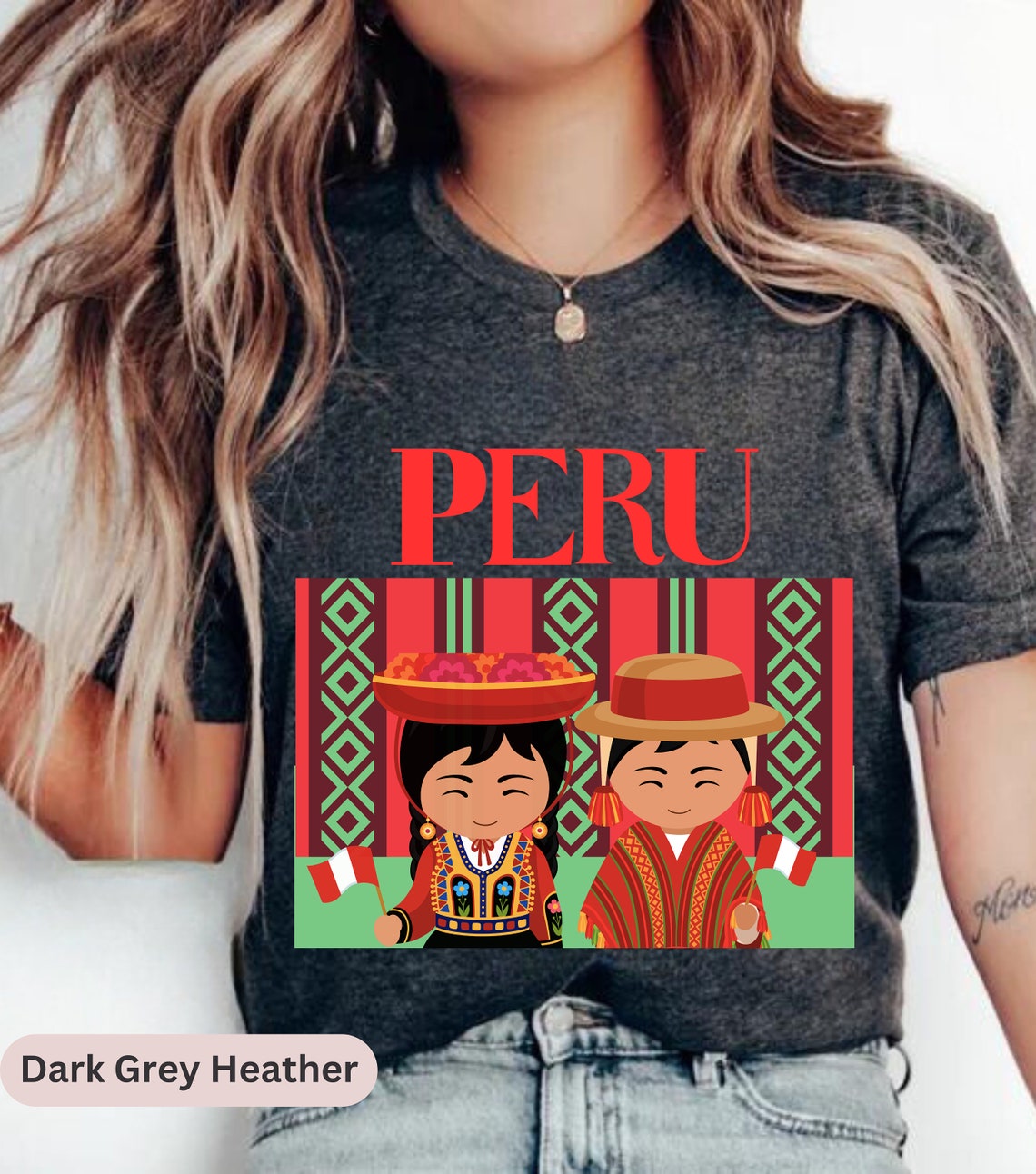 Peruvian Inca Art T-shirt: Colorful Ethnic Costume Tee - Etsy