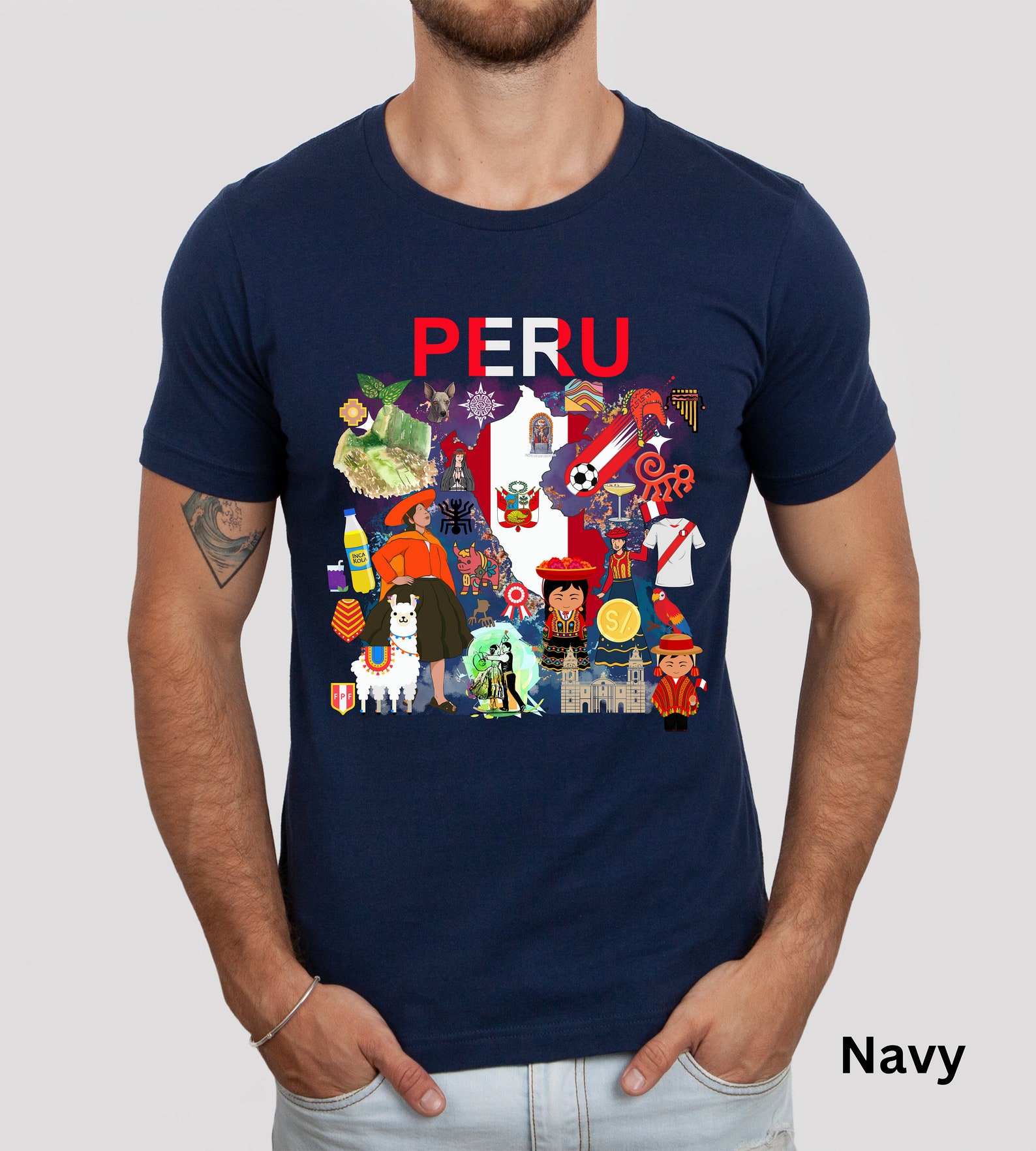 Peruvian Shirt, Peru Shirt, Polo Peruana, Peru Flag Shirt, Te Amo Peru ...