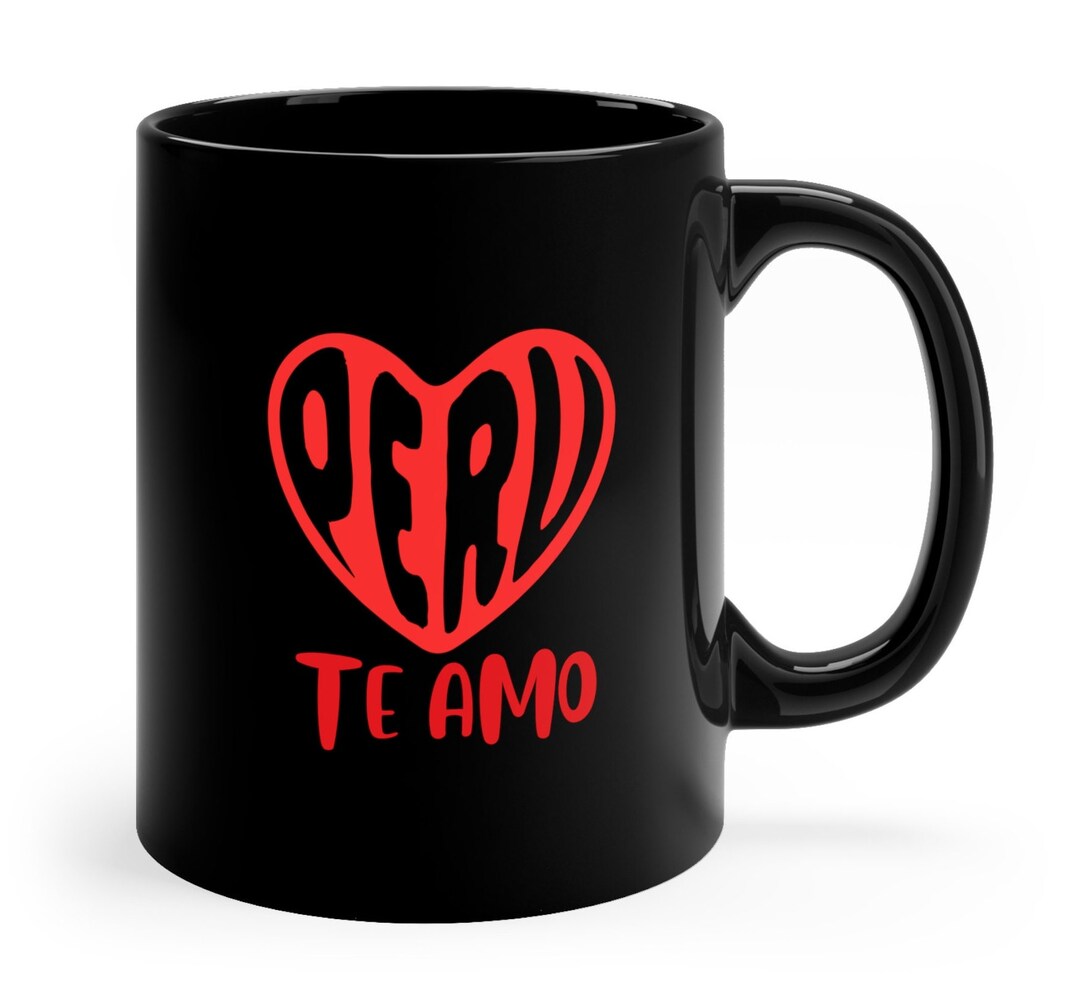 Peru Heart Mug, Te Amo Black Coffee Cup, Peruvian Pride - Etsy