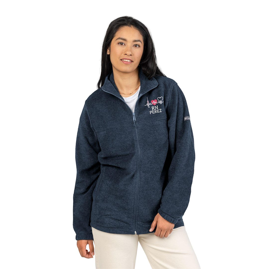 Personalized RN Columbia Fleece Jacket: Embroidered Nurse Gift - Etsy