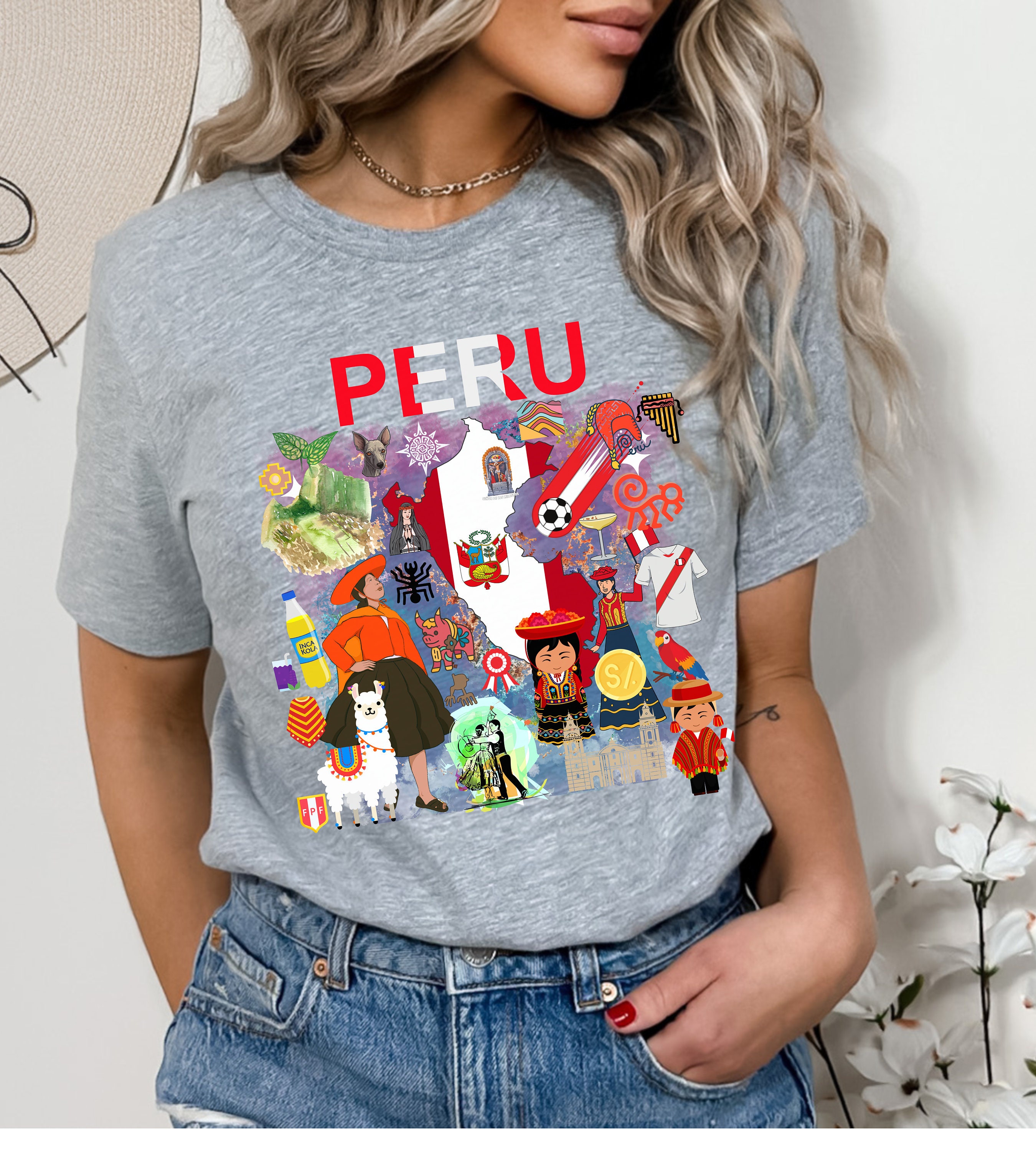 Peruvian Shirt, Peru Shirt, Polo Peruana, Peru Flag Shirt, Te Amo Peru ...