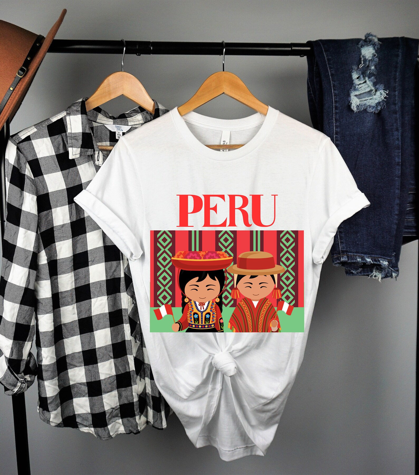 Peruvian Inca Art T-shirt: Colorful Ethnic Costume Tee - Etsy