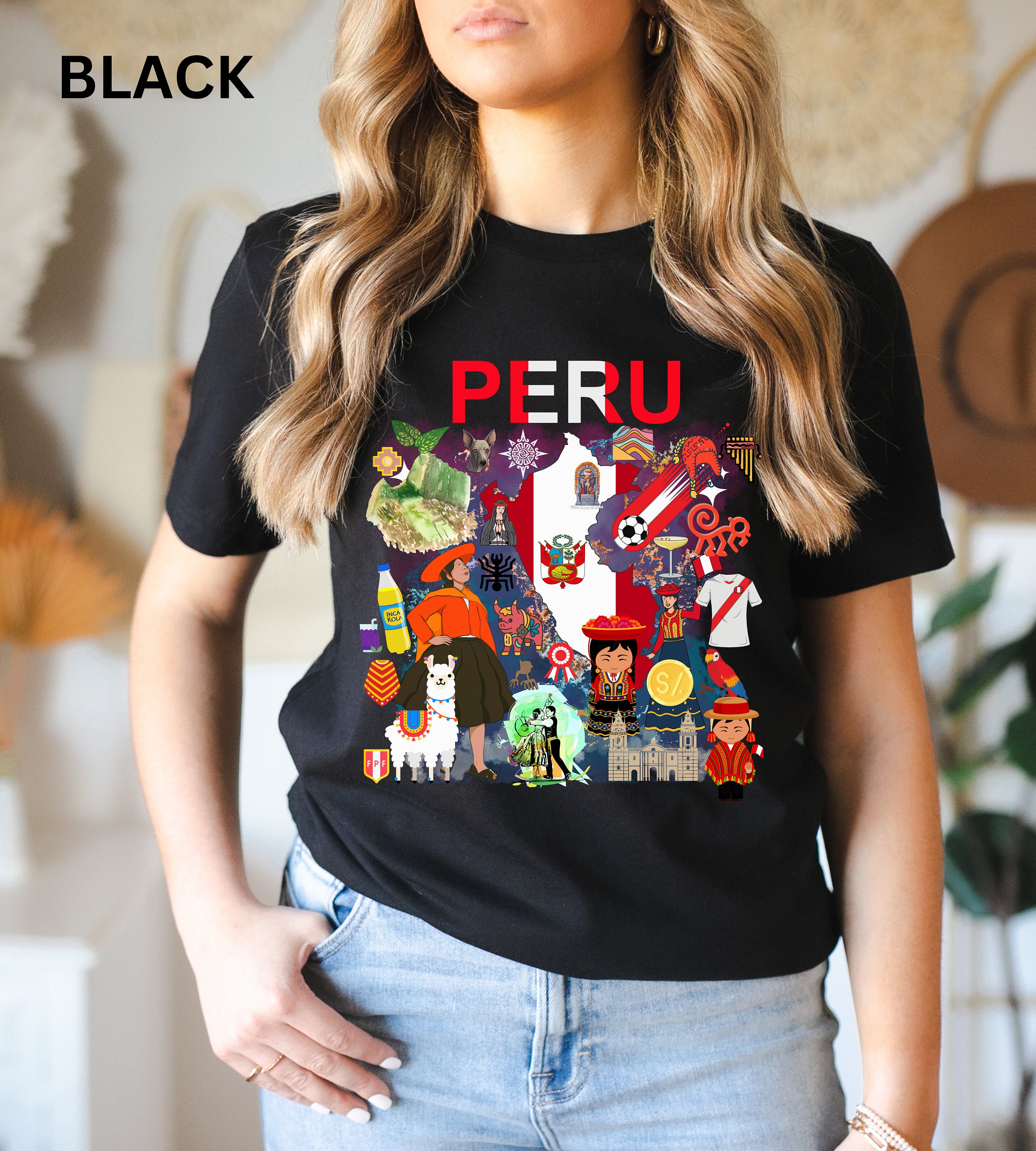 Peruvian Shirt, Peru Shirt, Polo Peruana, Peru Flag Shirt, Te Amo Peru ...