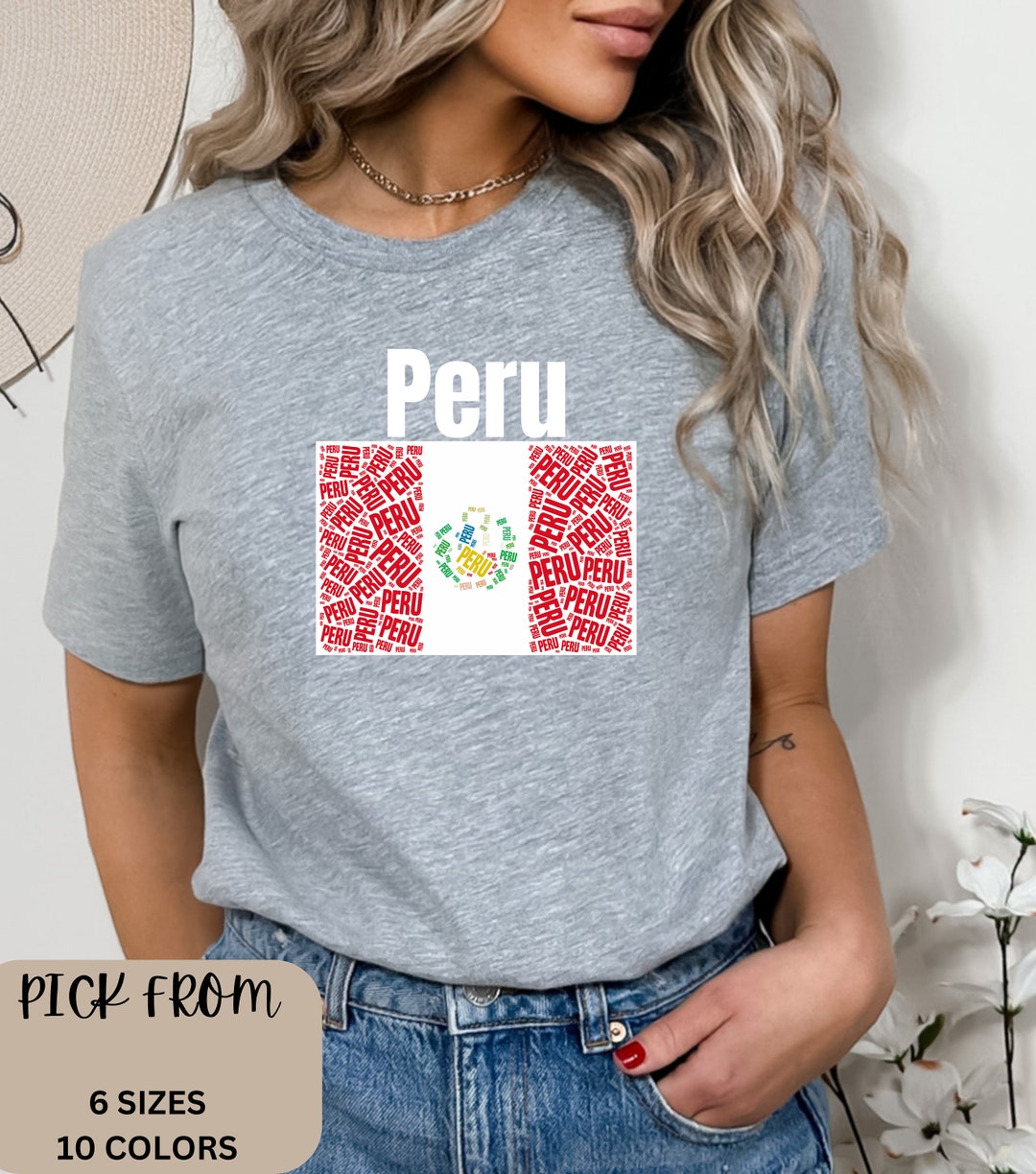 Peru Flag Shirt: Latina Gift, Peruvian Pride Tee - Etsy