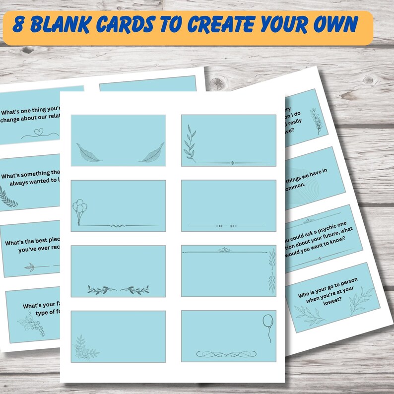 80 Conversation Starters Cards | Couples Conversation Starter Cards ...