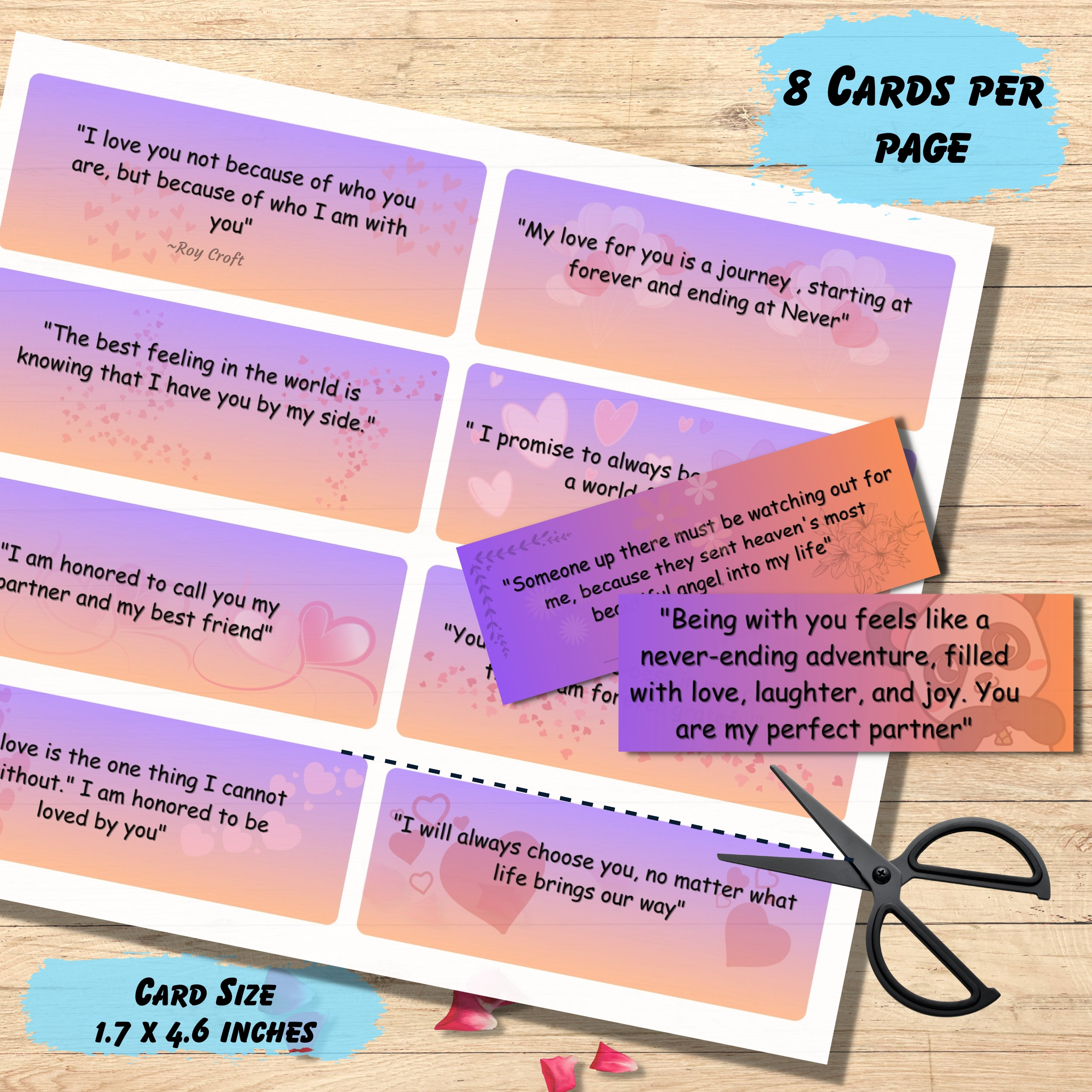 48 Couples Printable Love Notes/cards| Love Notes for Partner| Romantic ...