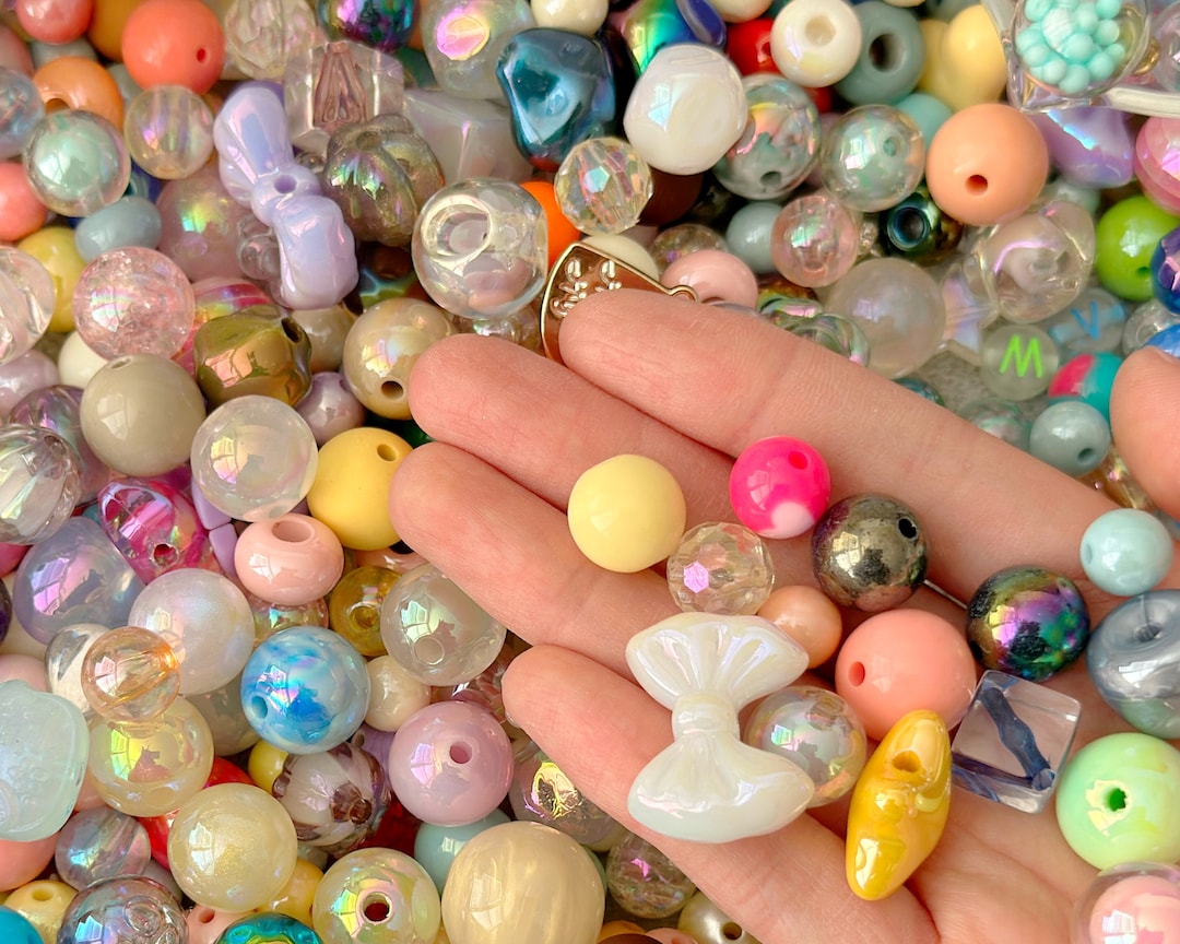 Colorful Bead Soup Mix, Mix Glass/acrylic Beads Scoop, DIY Jewelry ...