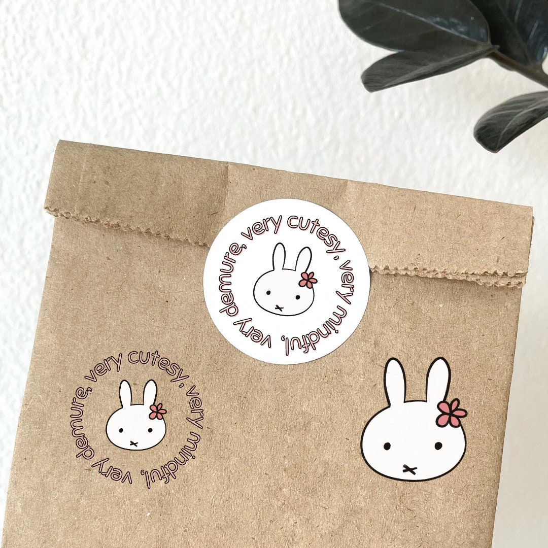 Very Demure Very Mindful Very Cutesy Miffy Art 3x3 Sticker Digital ...