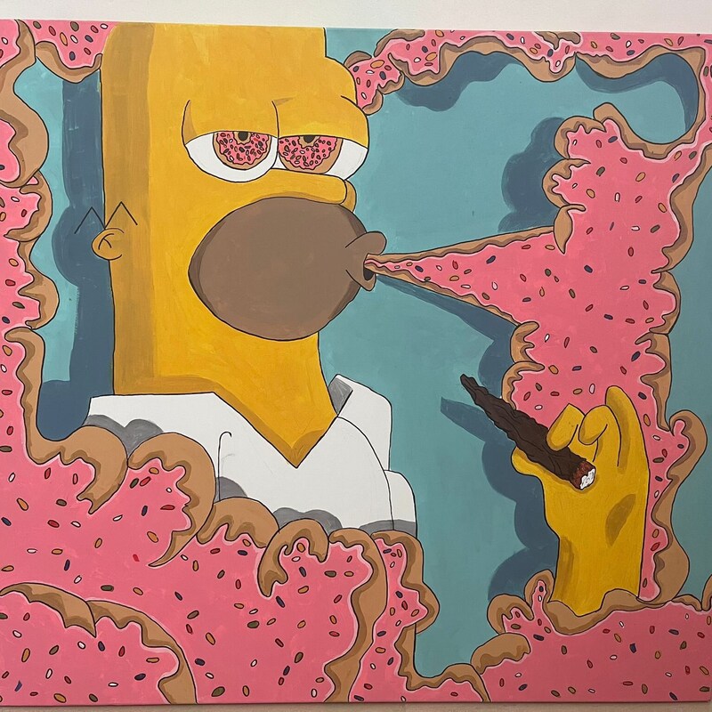 The Simpsons Painting - Etsy